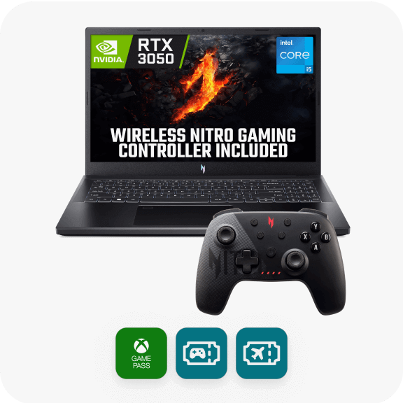 Acer Nitro V15 bundle with Nitro Gaming Control...
